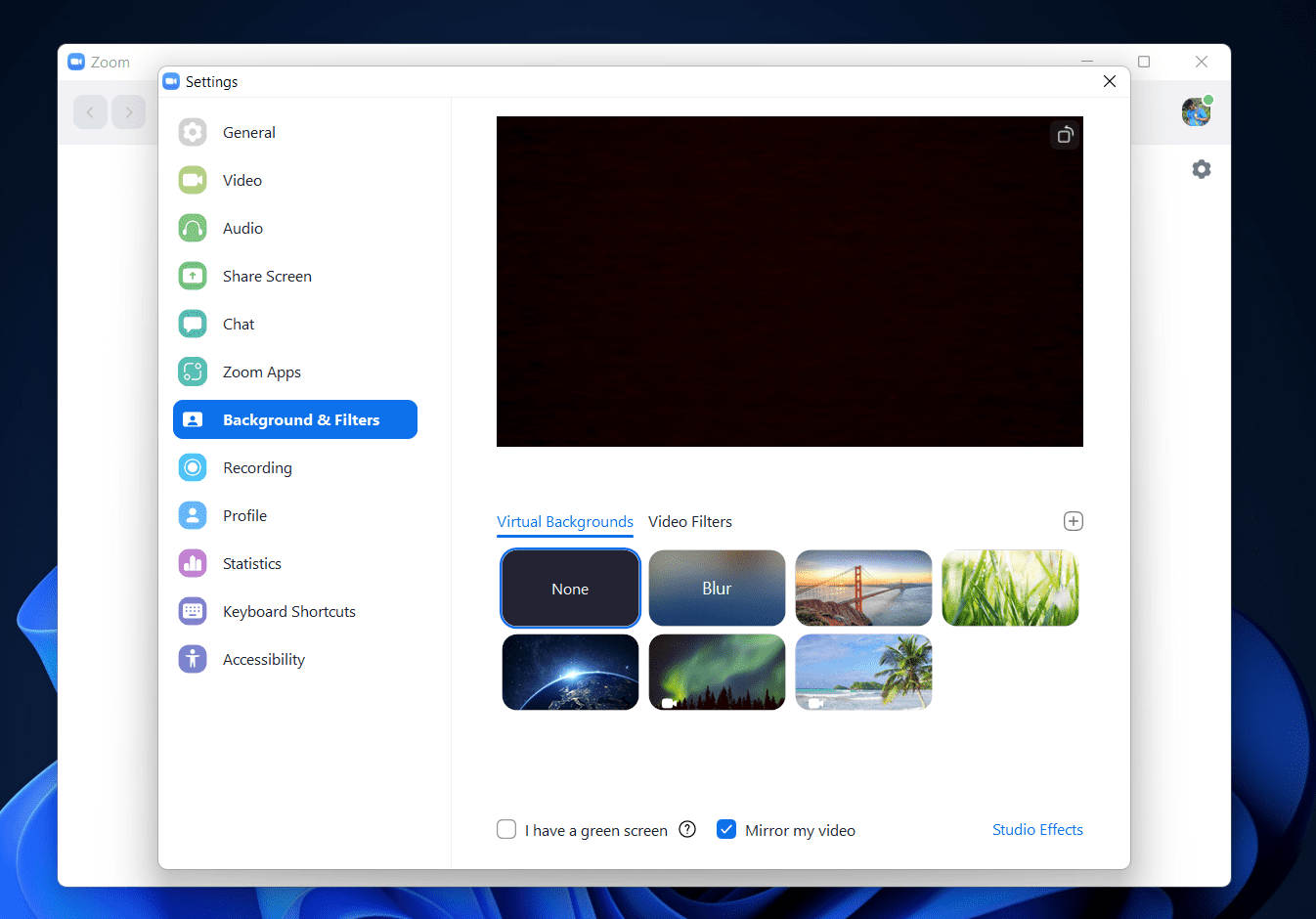 Jak rozmazat pozadí schůzky Zoom na Windows PC
