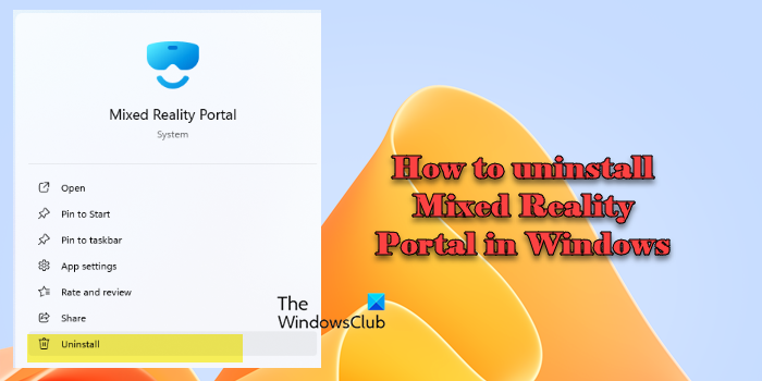 Jak odinstalovat Mixed Reality Portal ve Windows 11