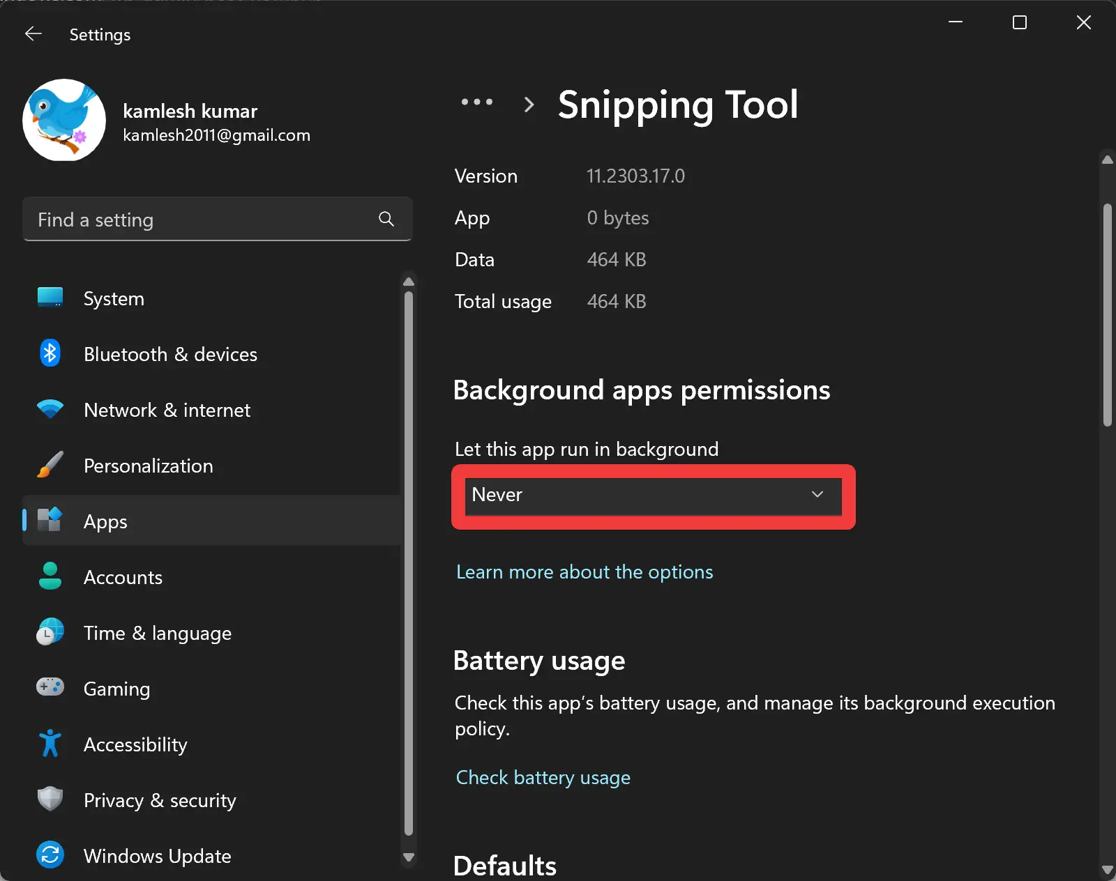 Hvordan sættes apps i søvn i Windows 11?
