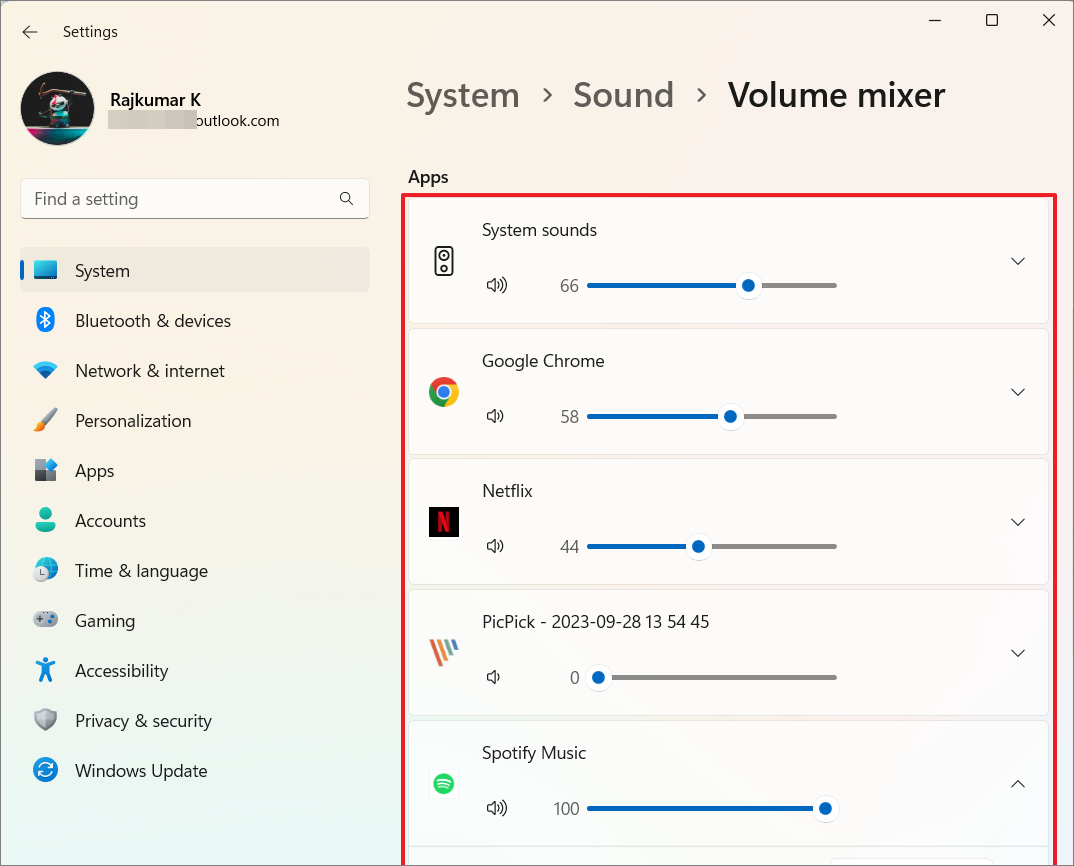 Sådan bruger du Volume Mixer i Windows 11 til at ændre eller slå lyden ...