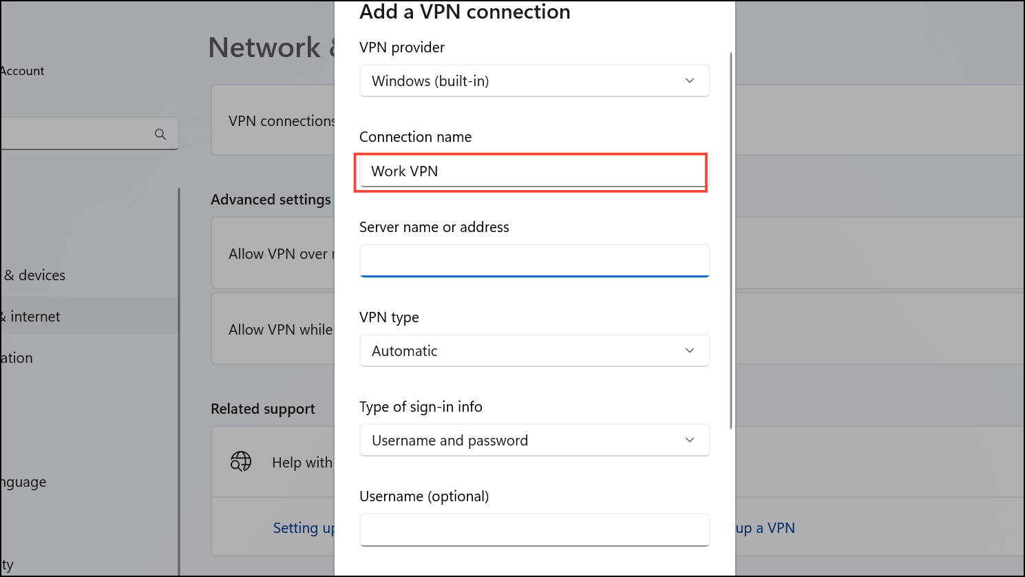 Sådan tilpasser du VPN og avancerede delingsindstillinger i Windows 11 - Tiempo de Frikis