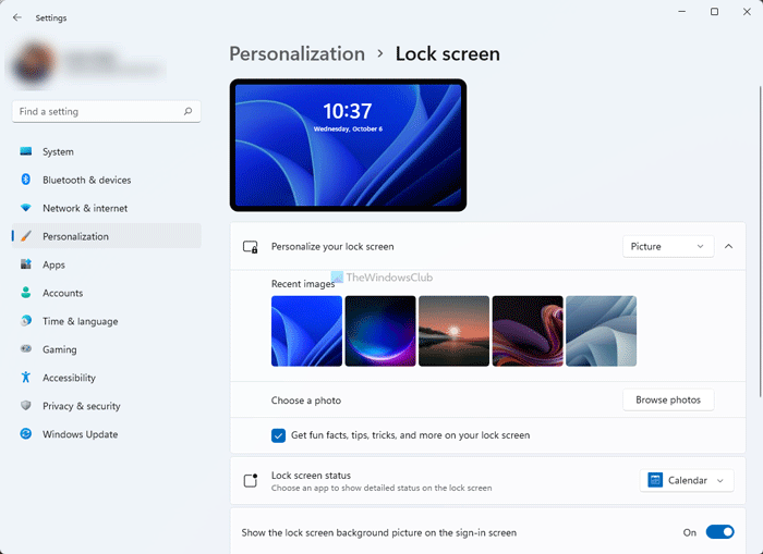 Sådan tilpasser du Windows 11 -låseskærmen eller log på skærm - Tiempo ...
