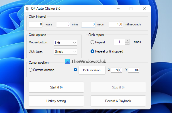 Bedste gratis Mouse Auto Clicker-software til Windows 11/10 - Tiempo de ...