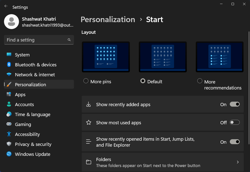So ändern Sie das Startmenü-Layout in Windows 11