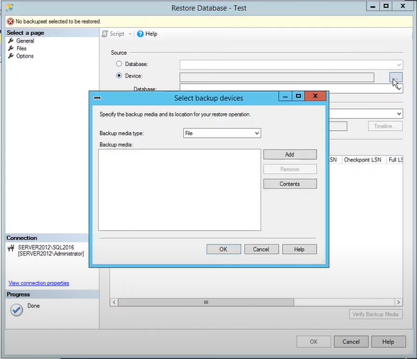 So erstellen Sie eine Sicherung und stellen Sie eine SQL -Datenbank von einem Server auf einen ...
