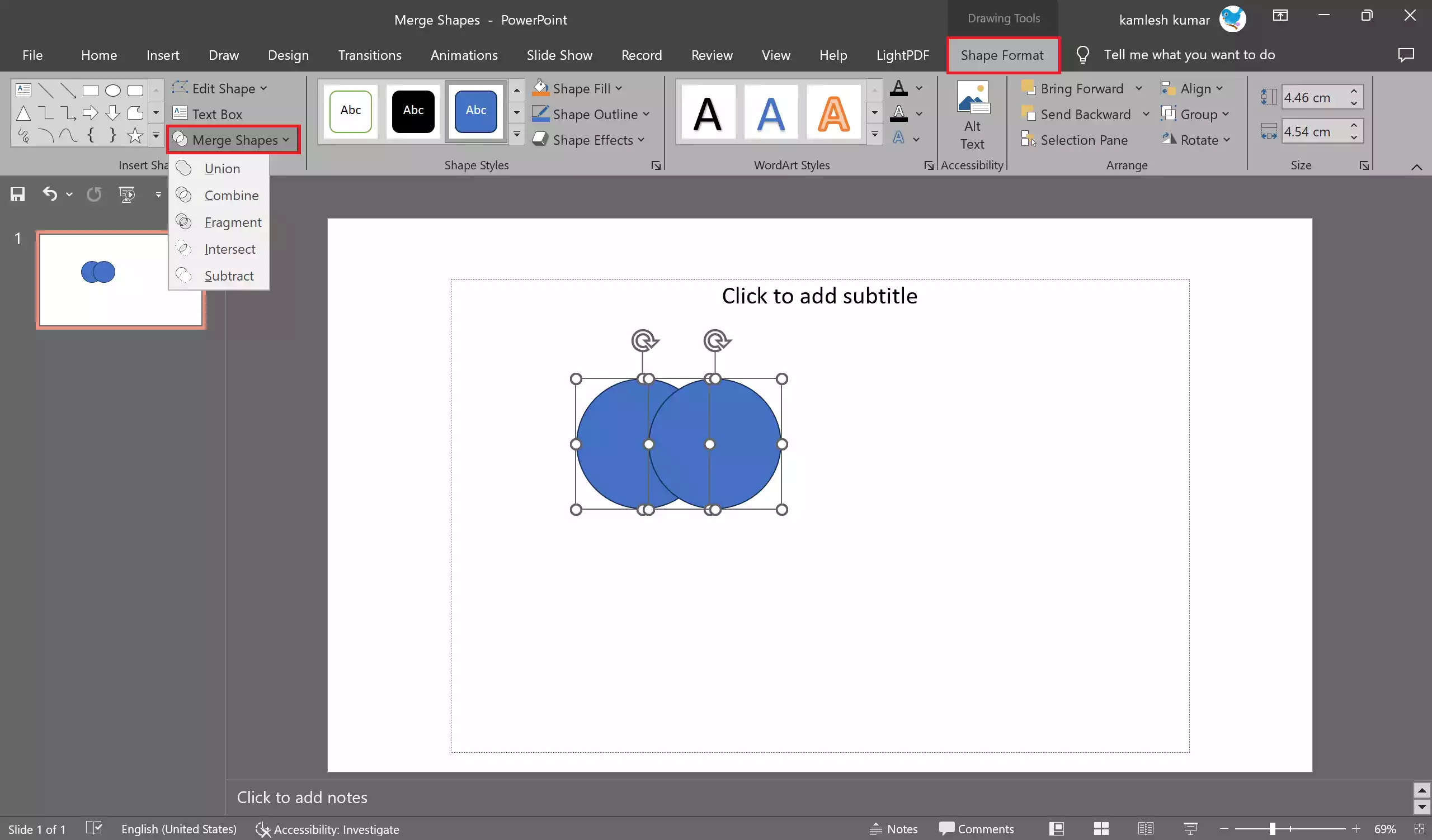 Wie fusioniere ich Formen in PowerPoint? - Tiempo de Frikis