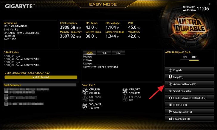 So aktivieren Sie TPM 2.0 in den Gigabyte-BIOS-Einstellungen