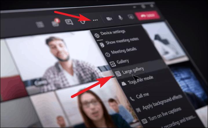 So aktivieren Sie eine große Galerie -Ansicht in Microsoft -Teams