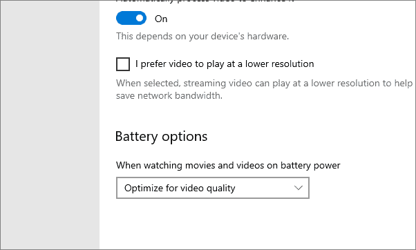 So ändern Sie die Einstellungen für die Videowiedergabe in Windows 10