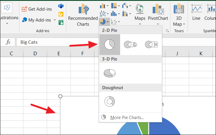 Wie man in Excel ein Kreisdiagramm erstellt