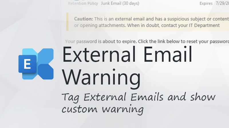 So fügen Sie eine externe E-Mail-Warnung und ein Tag zu Office 365 und ...