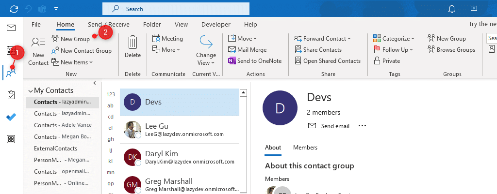 So erstellen Sie eine E-Mail-Gruppe in Outlook - Tiempo de Frikis