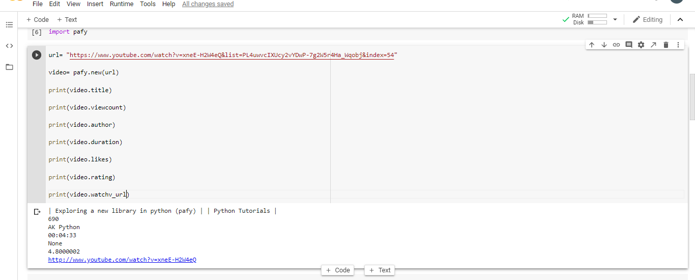 Wie erhalte ich YouTube-Kanaldetails mit Python?