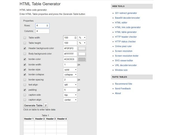 Beste kostenlose Online-Tabellengenerator-Tools zum Erstellen von Tabellen für jeden Zweck ...