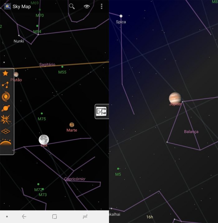 4 Anwendungen, um die Position des Mondes, der Sterne und Planeten im Himmel zu sehen - Tiempo ...