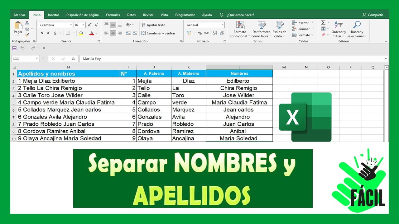 Wie trenne ich Vor- und Nachnamen in Excel mit einer Formel?