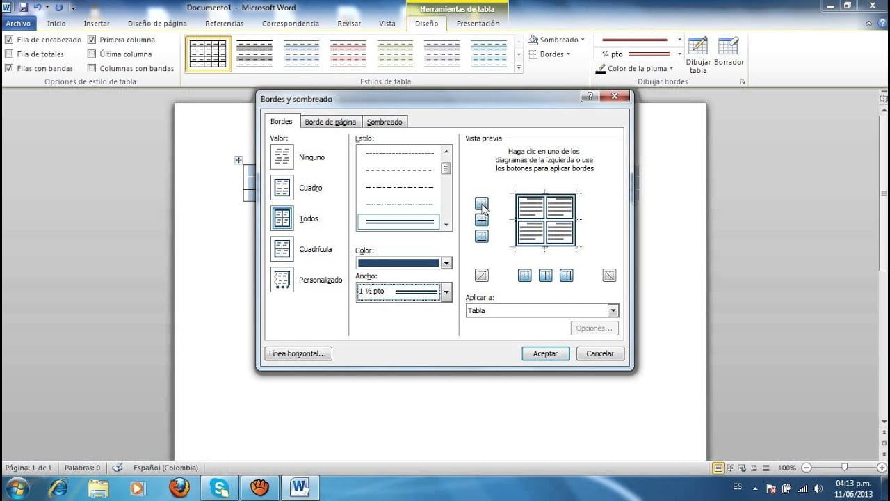 Wie wendet man in Word Rahmen und Schattierungen auf eine Tabelle an?