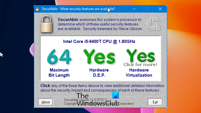 Finden Sie die Sicherheitsfunktionen Ihres Prozessors mit Securable heraus