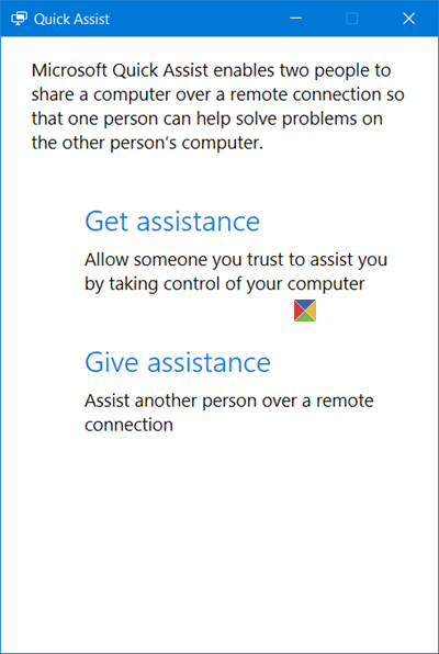Geben oder nehmen Sie technischen Support mit Quick Assist in Windows 11/10