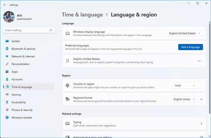 So ändern Sie das Tastaturlayout in Windows 11/10