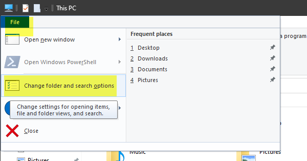 So öffnen Sie die Optionen für Datei -Explorer in Windows 11/10 ...