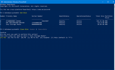 So formatieren Sie eine externe Festplatte oder ein USB-Laufwerk mit PowerShell