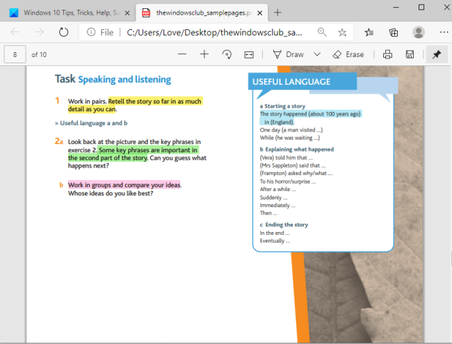 So markieren Sie Text in PDF-Dokumenten im Microsoft Edge-Browser
