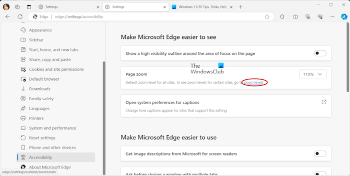 So legen Sie die Standardzoomstufe in Microsoft Edge fest - Tiempo de ...