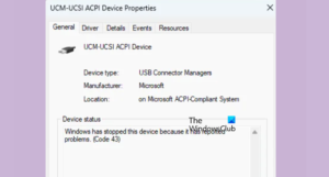 UCM-UCSI ACPI-Gerätetreiberfehler in Windows 11/10 - Tiempo de Frikis