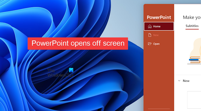 PowerPoint wird unter Windows 11 immer wieder außerhalb des Bildschirms ...