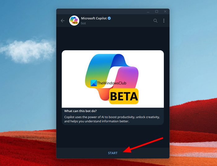 So verwenden Sie Microsoft Copilot in Telegram