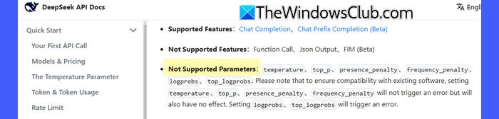 Deepseek API -Fehler 422 Ungültige Parameter [Fix]