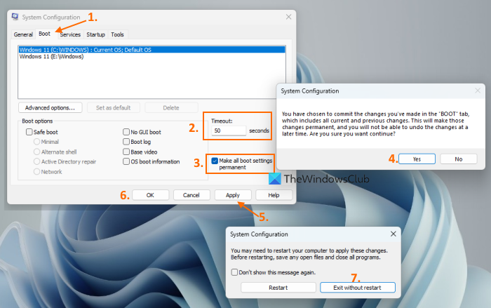 So ändern Sie das Bootmenü-Timeout in Windows 11/10 - Tiempo de Frikis