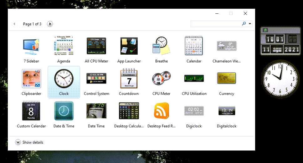 How to add a clock to the desktop in Windows 10