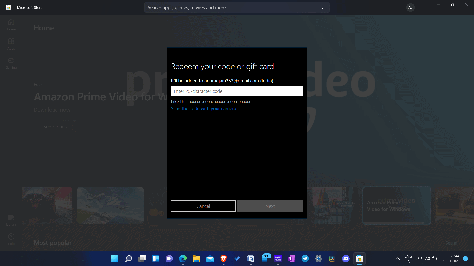 Comment utiliser des codes ou des cartes-cadeaux dans Microsoft Windows 11