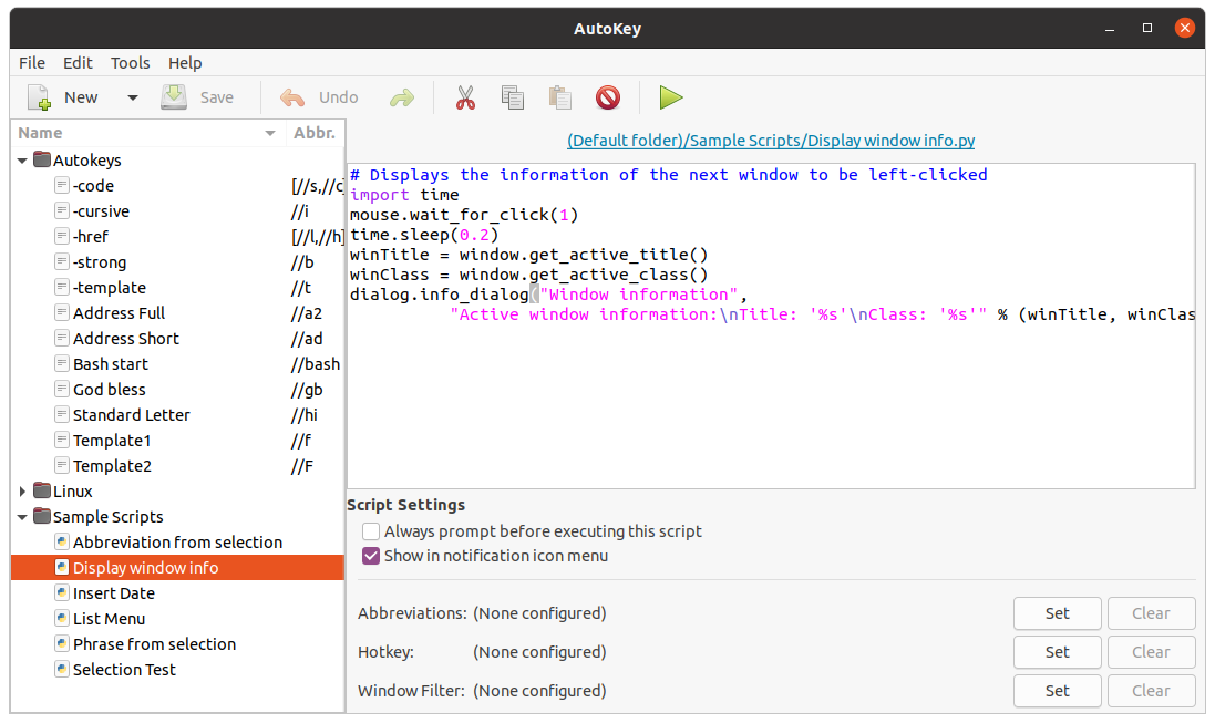 Autokey: comment remplacer automatiquement les caractères par du texte prédéfini sur Linux