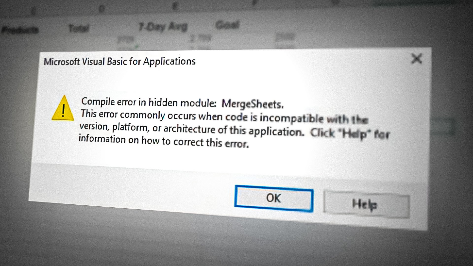 Correction : erreur de compilation dans le module caché dans Microsoft Excel VBA - Tiempo de Frikis