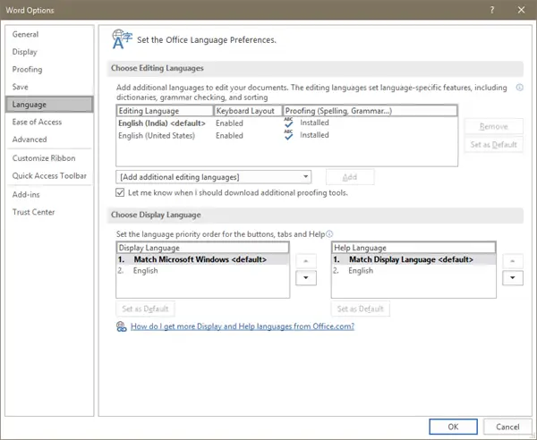 Comment changer la langue dans Microsoft Office