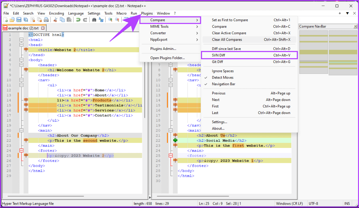 Comment comparer deux fichiers dans Notepad ++: un guide complet ...