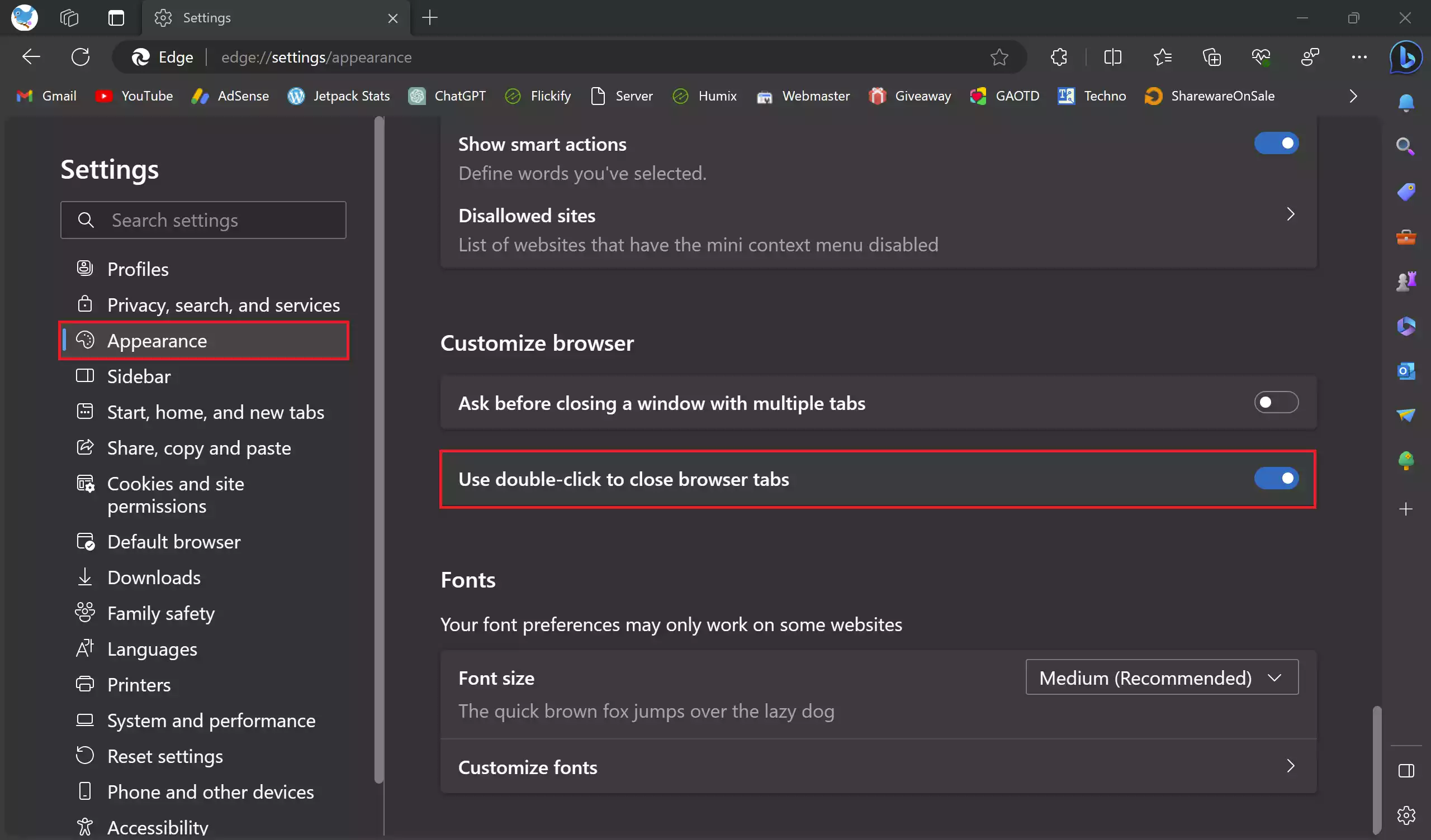 Comment activer ou désactiver le double-clic pour fermer les onglets dans Microsoft Edge ...