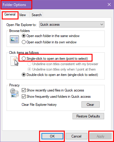 Comment activer ou désactiver la fonctionnalité d'un seul clic dans Windows 11 - Tiempo de Frikis