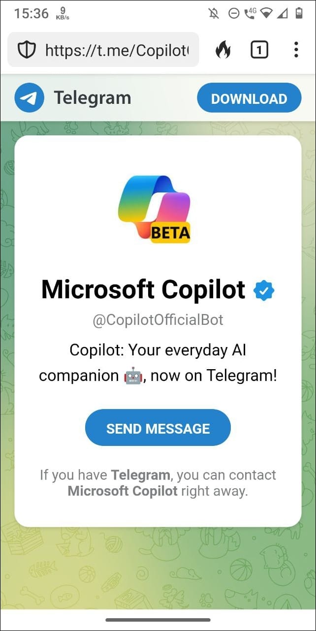 Comment utiliser Copilot AI dans Telegram - Tiempo de Frikis