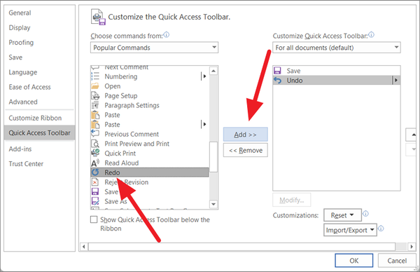 Comment annuler, refaire ou répéter dans Microsoft Word