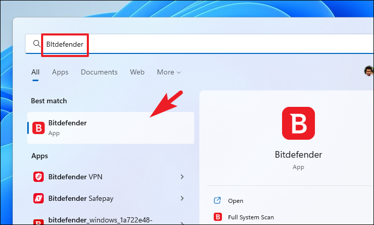Comment désactiver ou désactiver Bitdefender sous Windows 11