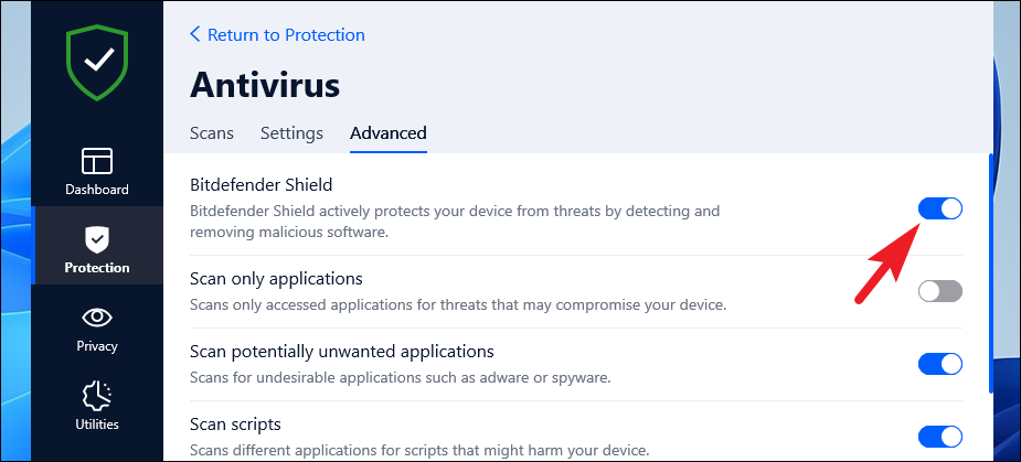 Comment désactiver ou désactiver Bitdefender sous Windows 11