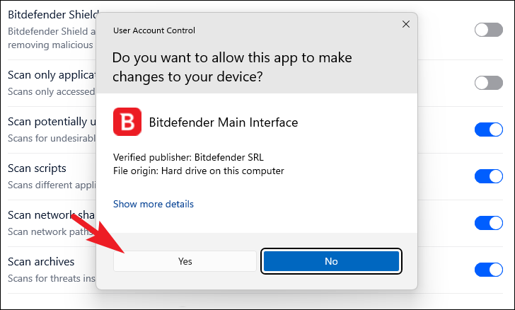 Comment désactiver ou désactiver Bitdefender sous Windows 11