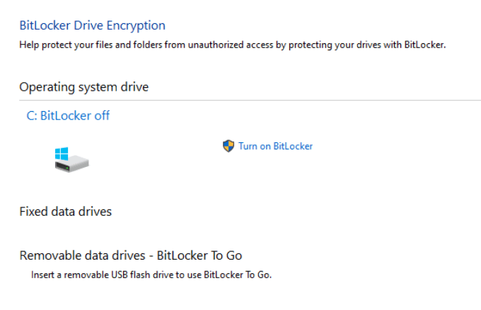Comment désactiver ou désactiver Bitlocker sur Windows 10