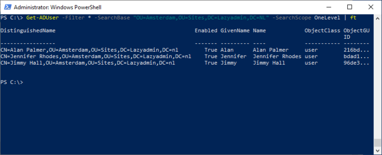 Get-ADUser – Comment rechercher et exporter des utilisateurs AD avec ...