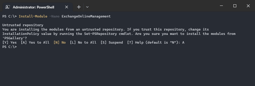 Étapes pour installer le module PowerShell Exchange en ligne Exchange ...
