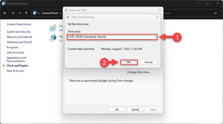 Comment définir le fuseau horaire correct dans Windows 11 (automatiquement + manuellement)